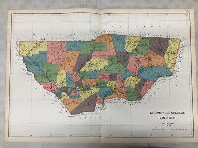 DC, DE, MD, NJ, NY, PA - Lycoming Counties Pennsylvania Map