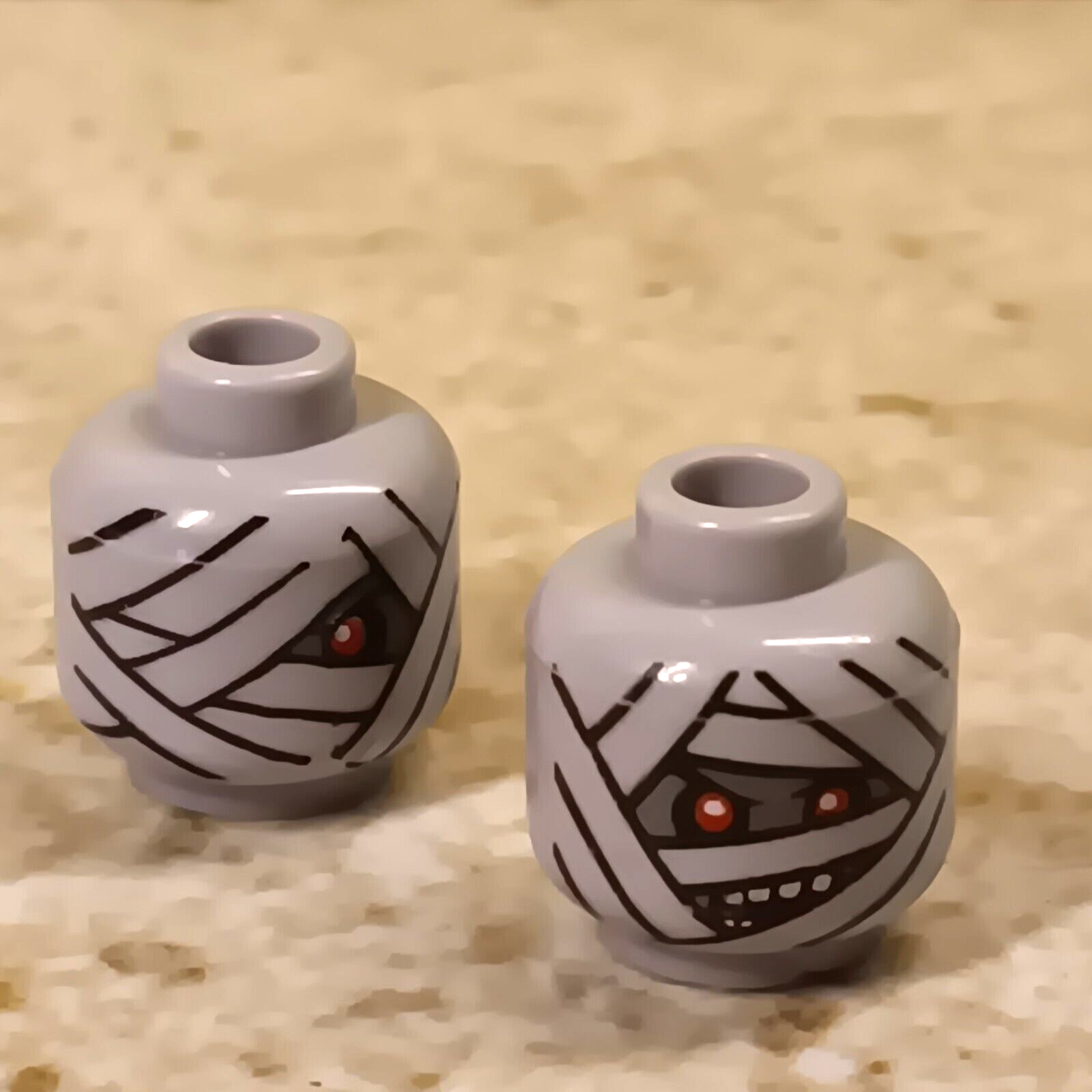 LEGO Minifigure Mummy Head Dual Monster Halloween Costume Alien Teeth ...