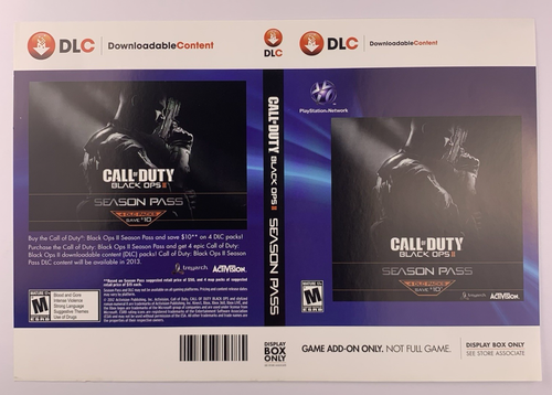 Call of Duty Black Ops II Promo Display Only Artwork GameStop Cover Art ...