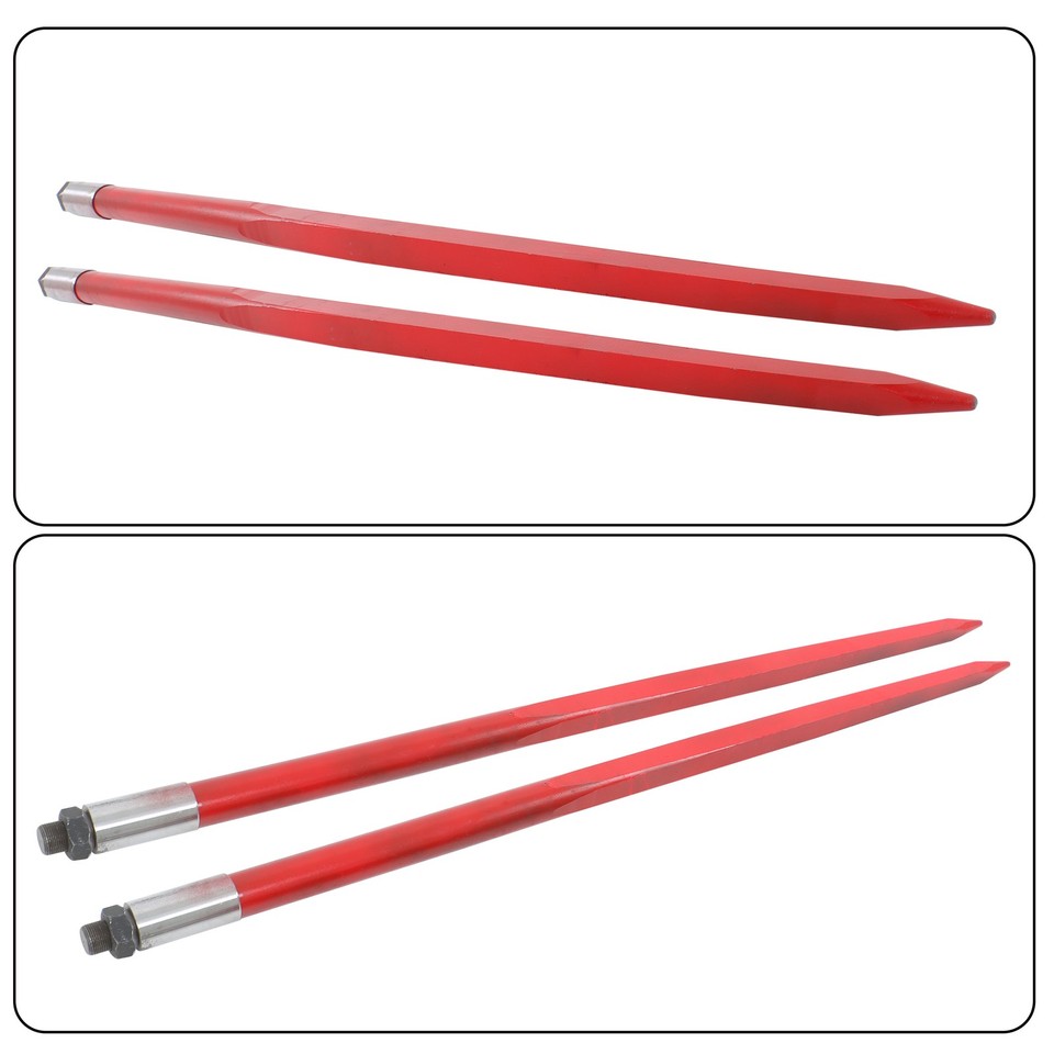 2Pcs Hay Bale Spear 49" 4500 lbs Capacity Spike Fork For Tractors ...