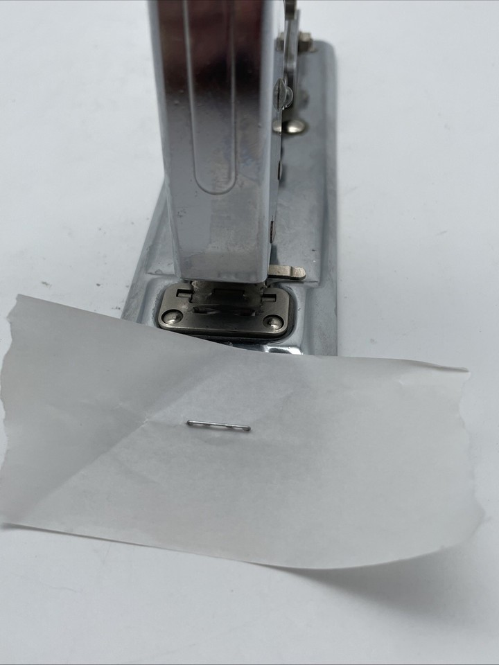 Vintage Chrome Stapler Ace Fastener #102 USA Stapler Tool Retro Heavy ...