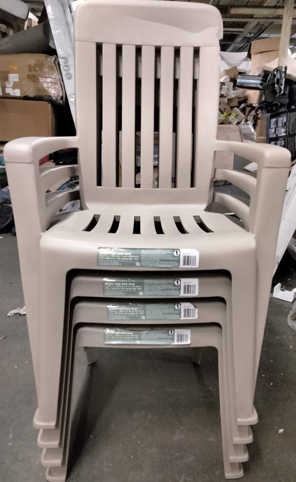 Adams 8259-23-3700 Mission High Back Stacking Chair - Desert Clay - LOT ...