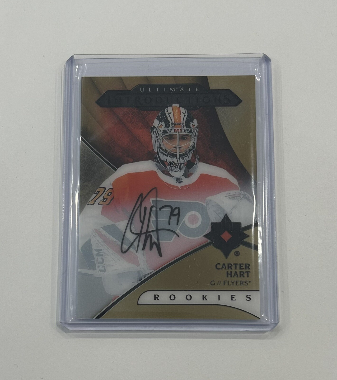 Carter Hart 18-19 Upper Deck Ultimate Introductions Rookie Autograph ...