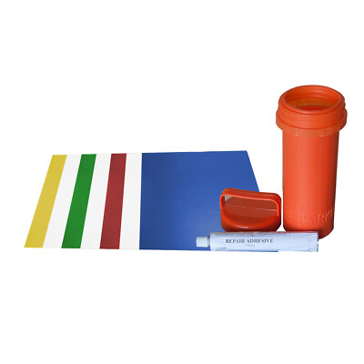 Tent Repair Patch Kit 7 Vinyl Patches 5x5 in 1 Oz Glue With Portable ...