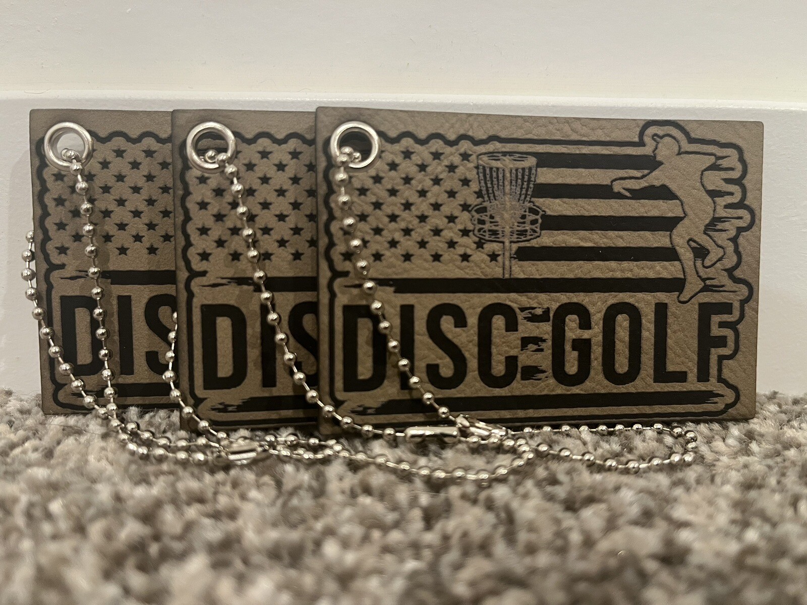 Disc Golf Bag Tag Horizontal Flag (Gray) | eBay