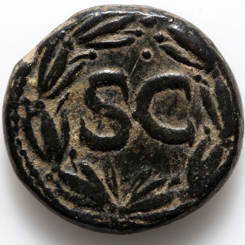 Monnaie romaine-AE Provincial Domitien Antioche S C en couronne-vers 81 ...