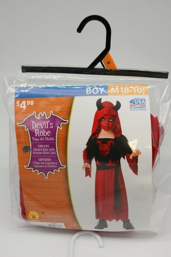 BOYS Dress Up Halloween Costume DEVIL'S ROBE ; New in Package Medium 8 ...