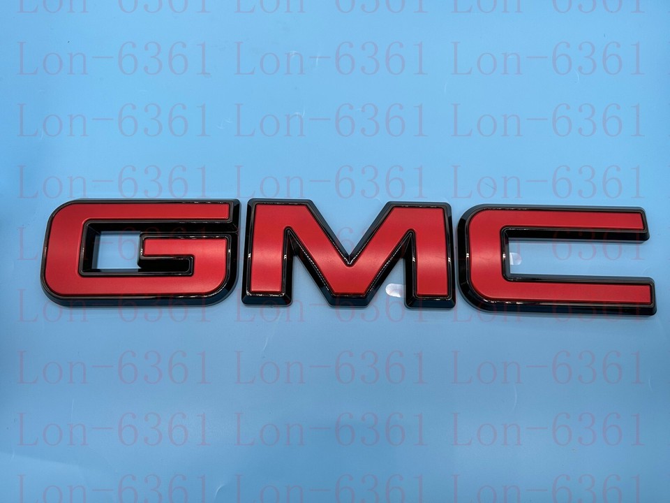 Front & Rear GMC Red Black OVERLAY Emblem Badge Fit 2023+ GMC Canyon | eBay