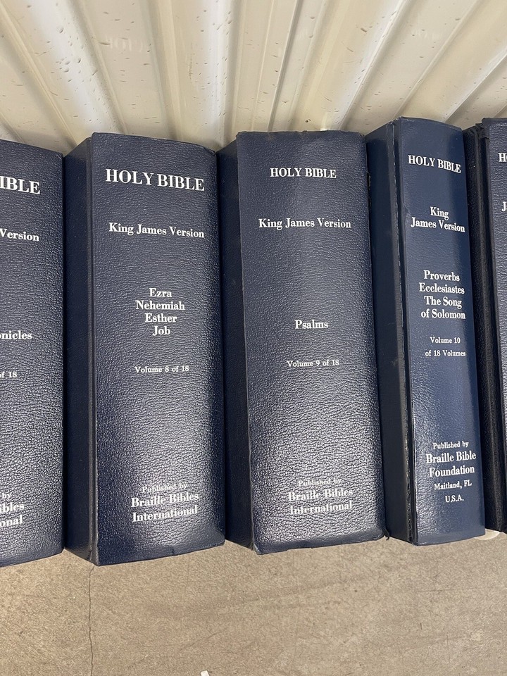 BRAILLE Holy Bible King James Version 1611, Braille Bible Complete 1-18 ...
