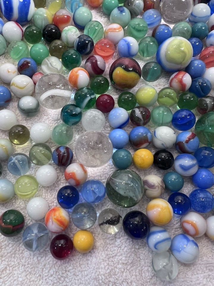 Lot Of Vintage Marbles Assorted Styles 380 Marbles /5 Lbs. READ/ See ...