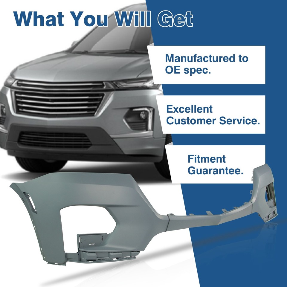 Front Bumper Cover For 2022 2023 2024 Chevy Traverse 85596503 | eBay