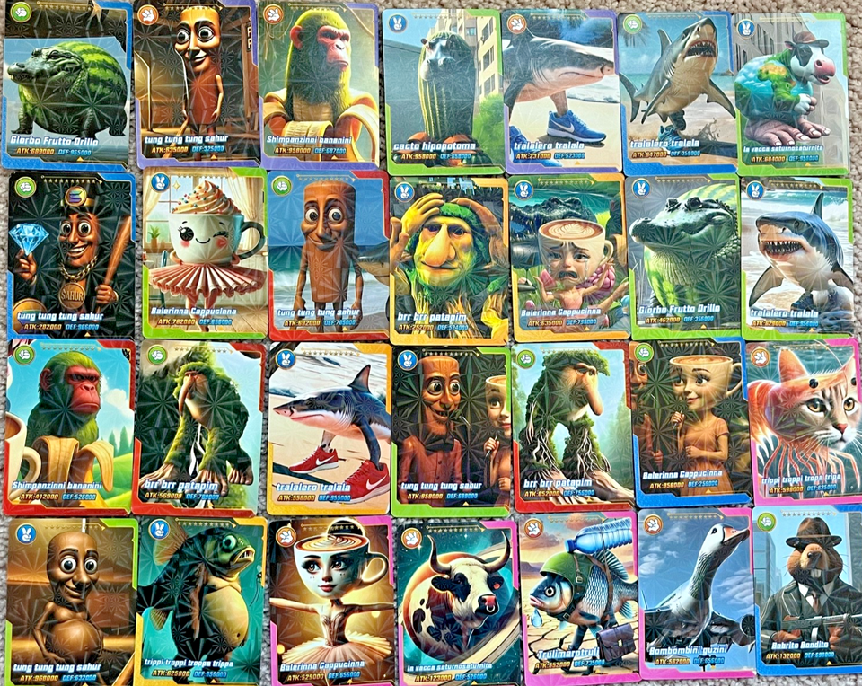 USA SELLER Italian Brain Rot STEAL BRAINROT Cards (24 PACKS, 192 Cards ...