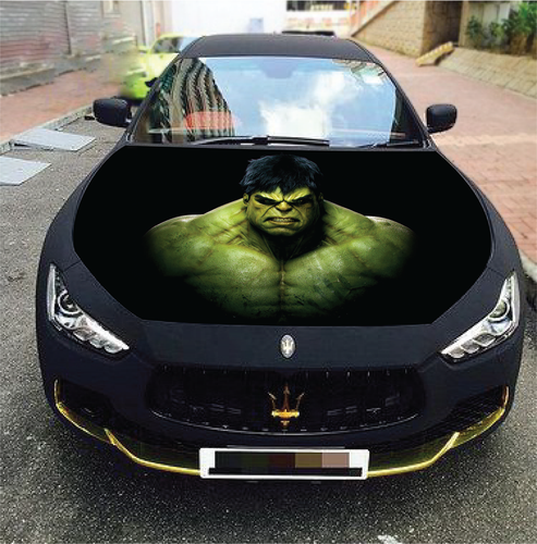 Vinyl Hulk Car Hood Wrap Full Color Graphics Decal Incredible Avengers ...