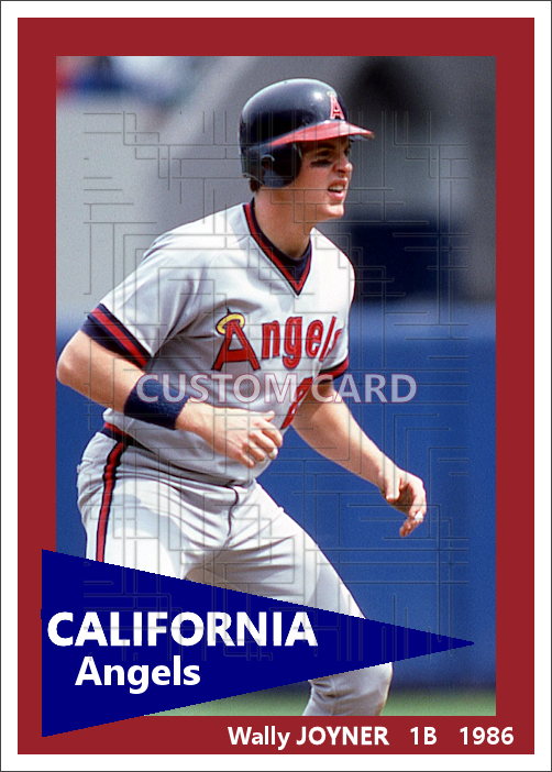 Wally Joyner - 1986 California Angels - 2.5 x 3.5 custom card (blank ...