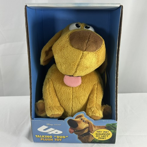 Disney Pixar UP Talking Dug Plush Toy Light-Up Collar 5 Phrases Wagging ...