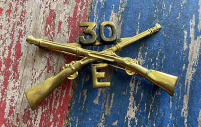 RARE WWI U.S. Army 30th Infantry Regiment Officer Collar Insignia 3rd ...