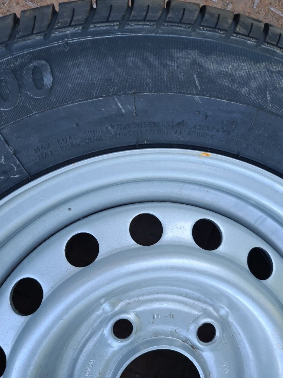 Kargomax C ST600 165R13C 13" inch Trailer Tyre Wheels Tyres Wheel Rim ...
