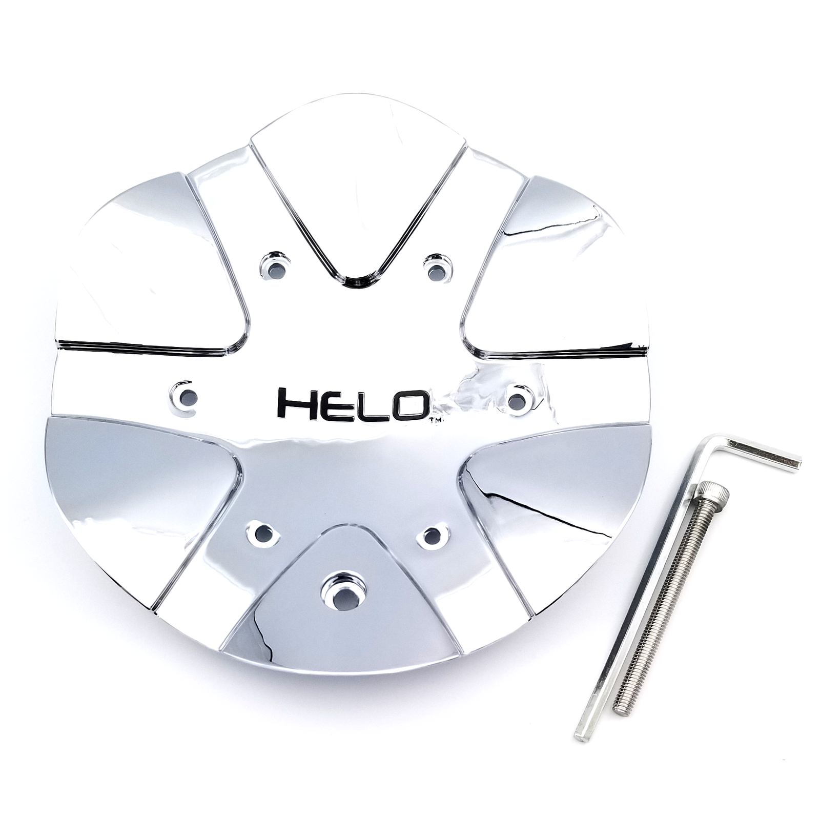 Helo Chrome Bolt On Center Hub Cap 7" OD for HE891 Wheel Part# T110L183 ...