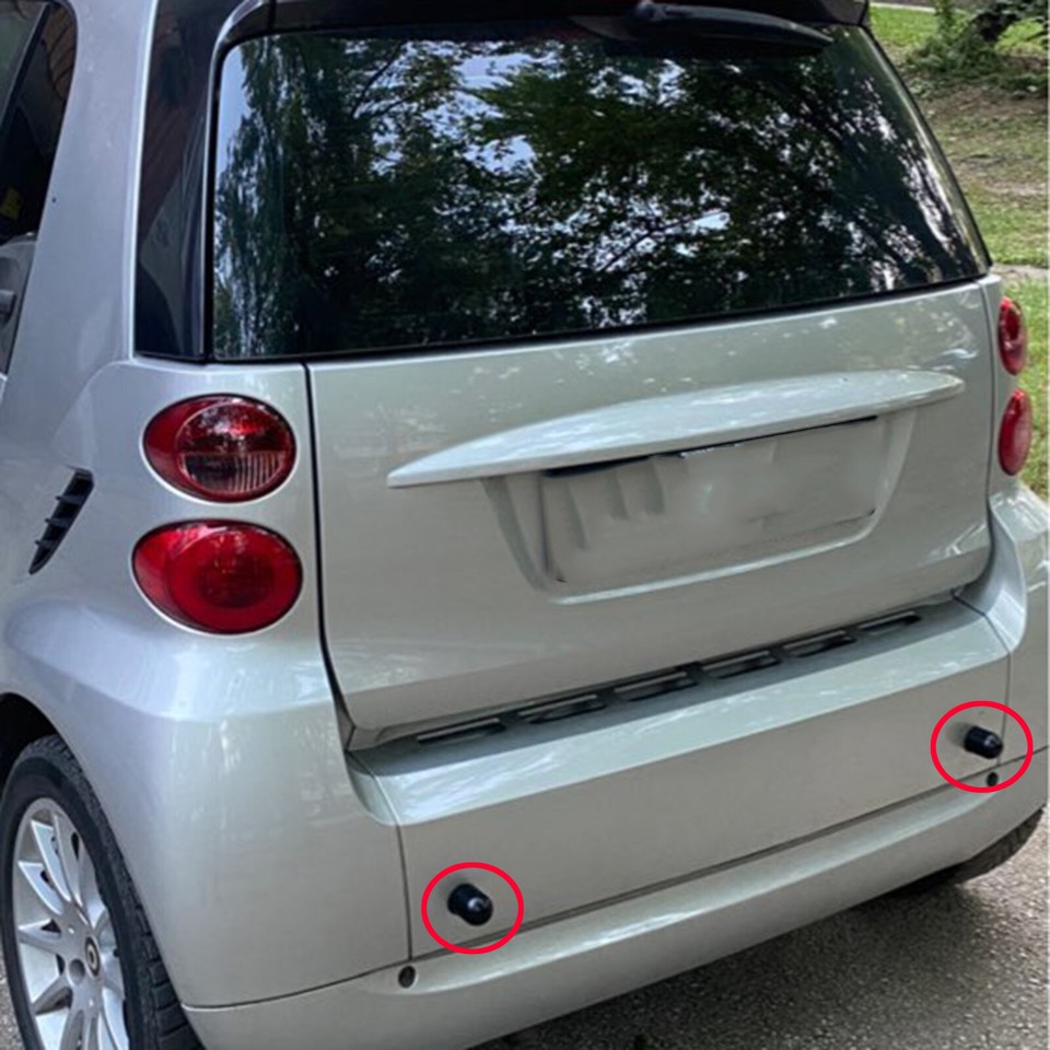 2PCS For Smart Fortwo 451 Car Rear Bumper Round Guard Protectors Anti ...