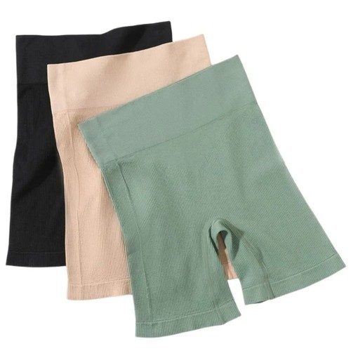 Hips Lift Safety Pants Ribbed Sports Underpants Fitness Seamless Shorts ...