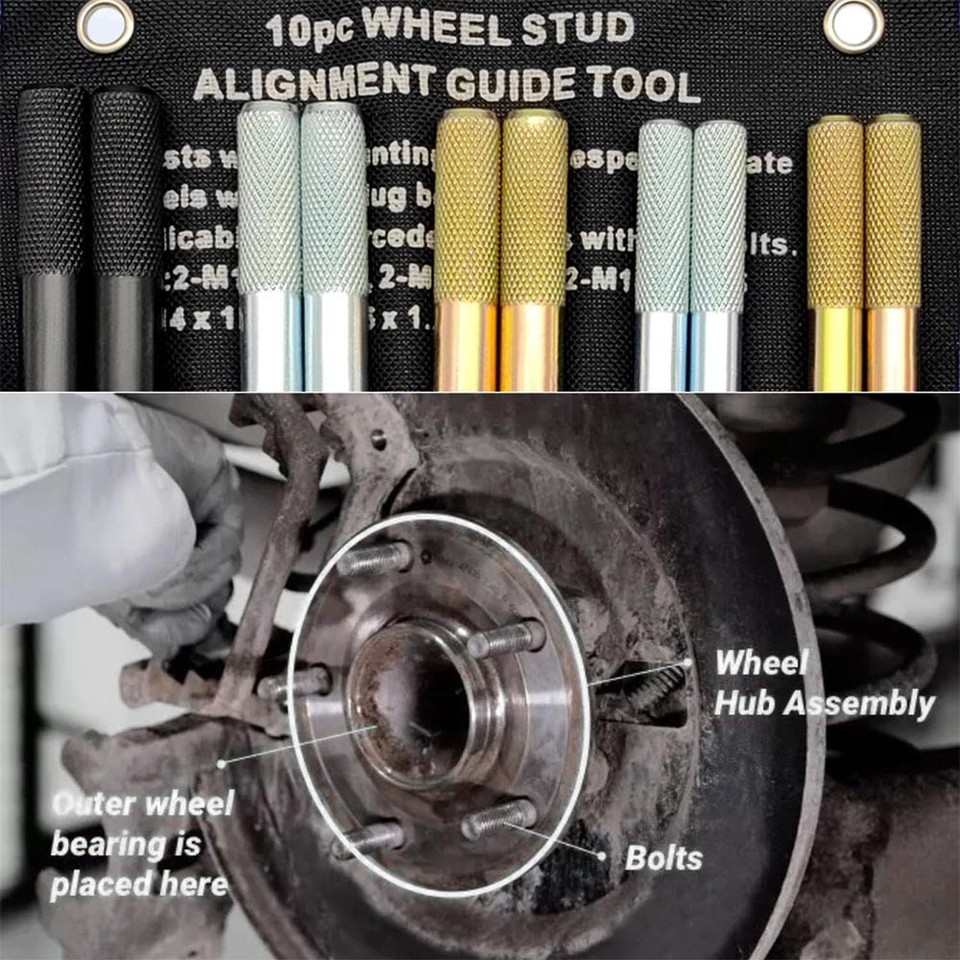 10PCS Automotive Wheel Alignment Bolt Wheel Guide Pin Wheel Mounting ...