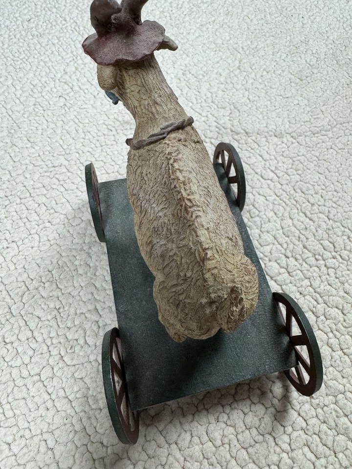 Vintage Hand Made Pull Toy "Billy Goat Gruff" on a Wagon 7" Long | eBay