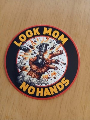 LOOK MOM NO HANDS FLASHBANG VINYL STICKER | eBay