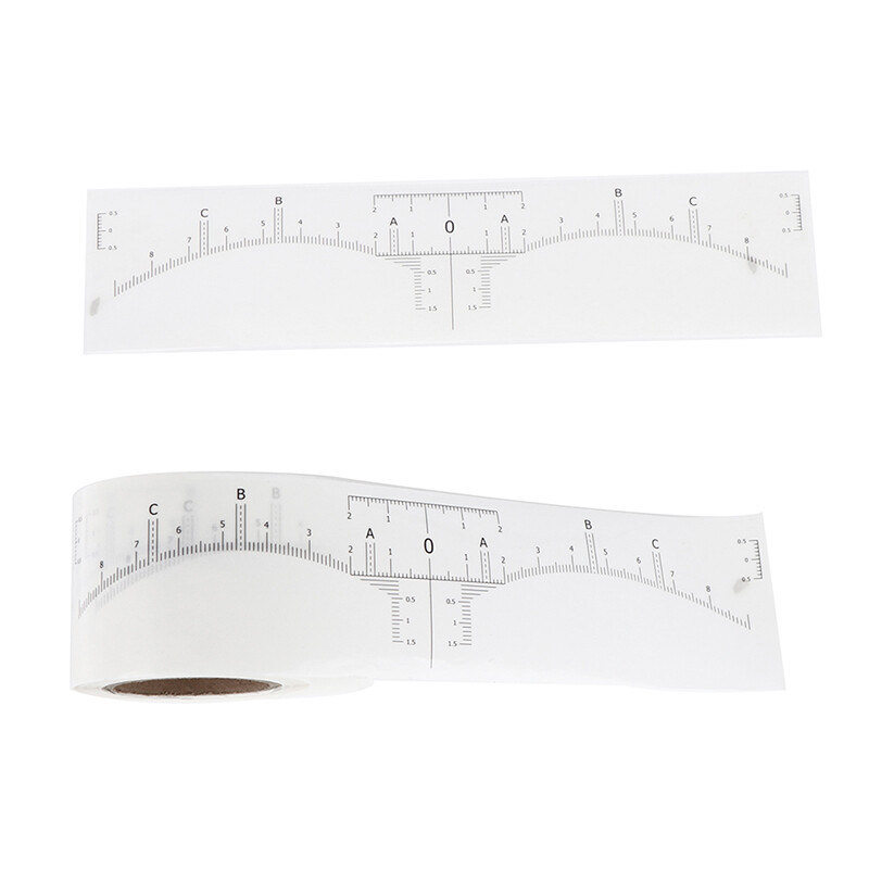 50pcs Eyebrow Ruler Sticker Sticky Eyebrow Ruler Guide Permanent Makeup ...