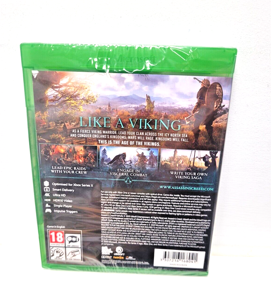 Xbox One Series X Assassin's Creed Valhalla Viking Game New & Sealed ...