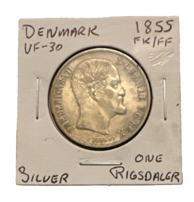 Denmark Frederik VII 1855 FK-FF Silver Rigsdaler KM# 760.2 - VF | eBay