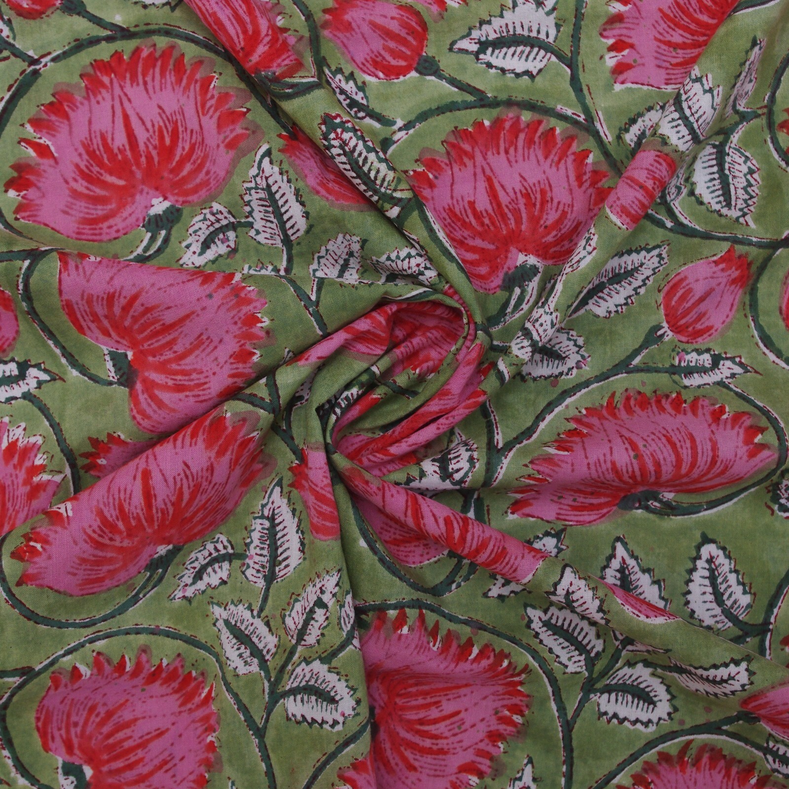 Indian Block Printed Multi Patterns 100% Cotton & Voile Women Dress ...