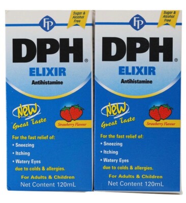 DPH ELIXIR ANTIHISTAMINE 2 BOTTLES | eBay