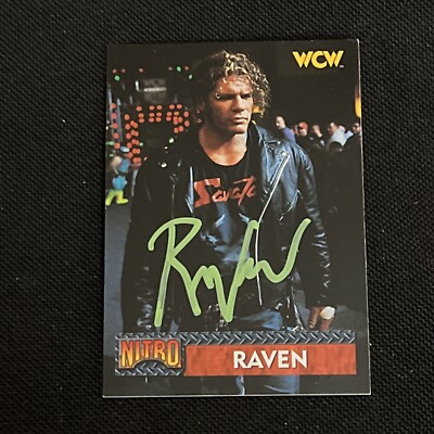 RAVEN 1999 TOPPS WCW/NWO NITRO WRESTLING SIGNED AUTOGRAPHED CARD | eBay
