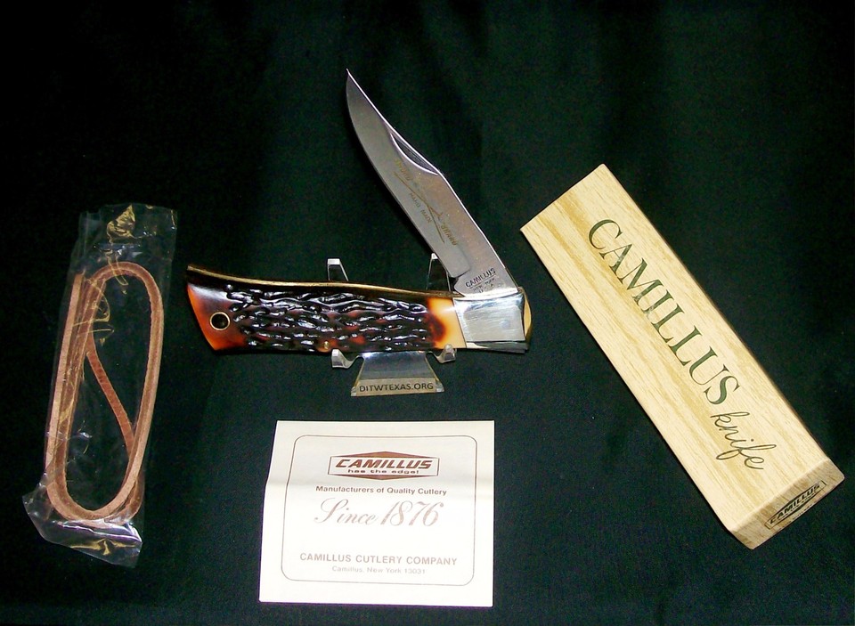 Camillus #8 Knife Indian Stag Folding Hunter Circa 1970's NOS W ...