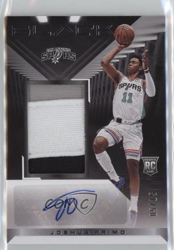 2021-22 Panini Black Rookie Jumbo Memorabilia Silver /15 Joshua Primo ...