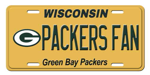 Cool Unique PACKERS FAN Aluminum License Plate Tag New Yellow and Green ...