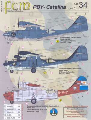 FCM Decals 1/144 CONSOLIDATED PBY CATALINA Brazil & Argentina | eBay