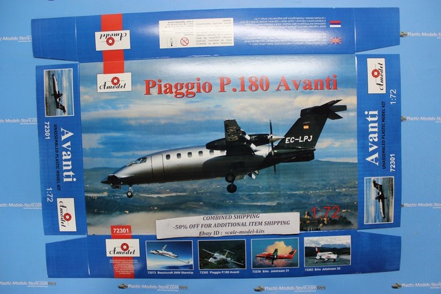 PIAGGIO P.180 Avanti Scale Plastic Model Kit by Amodel 72301 for sale ...