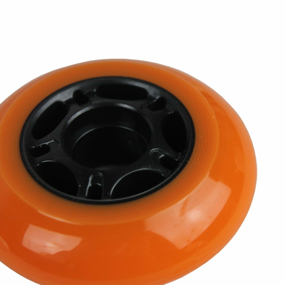 Inline Skate Wheels 80mm 89A Outdoor Orange Rollerblade 4Pk with Abec 5 ...