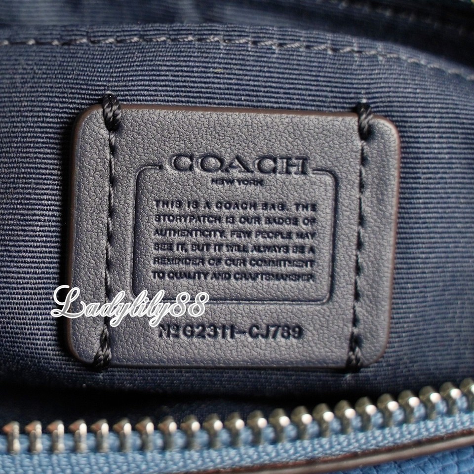 NWT Coach CJ789 CJ790 Double Zip Crossbody in Refine Pebble Leather ...