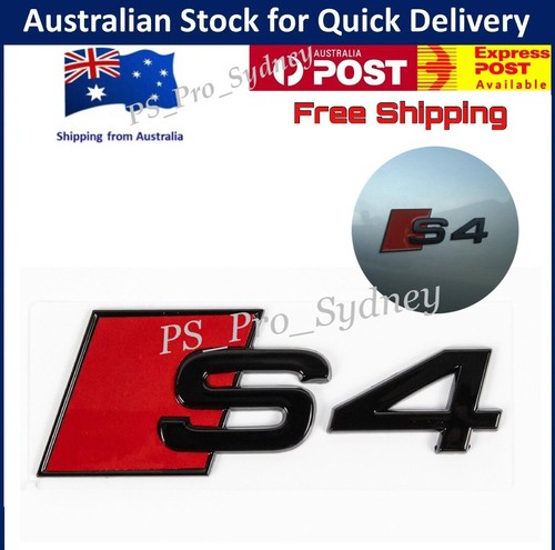 Audi S4 Gloss Black Rear Boot Trunk Emblem Badge for Audi A4 S4 AUS ...