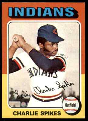 1975 Topps Nm Set Break Charlie Spikes Indians #135 *Noles2148* C/S 10 ...