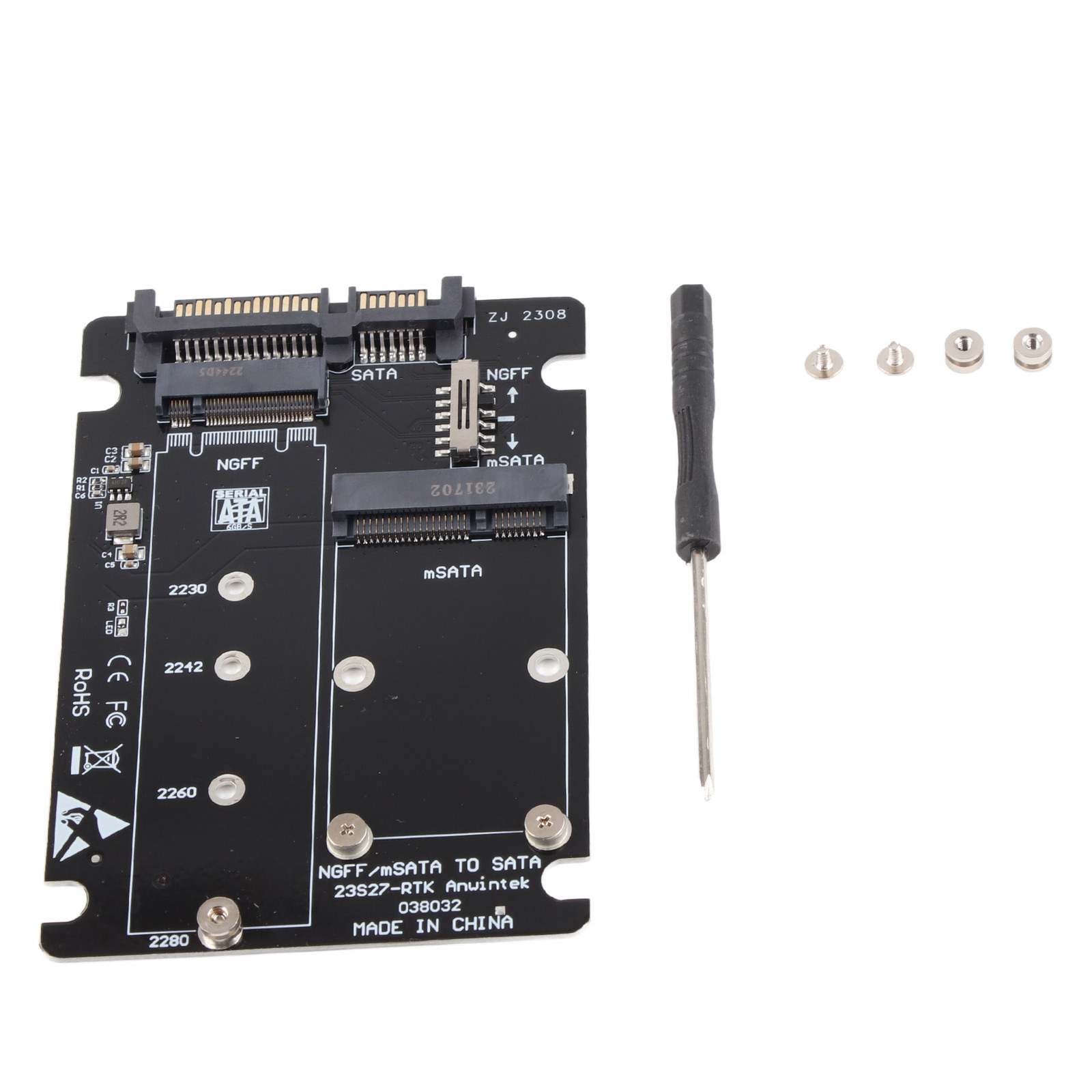 2 In 1 Mini M.2 NGFF & MSATA SSD To 3.0 Hard Disk Adapter Converter Car ...