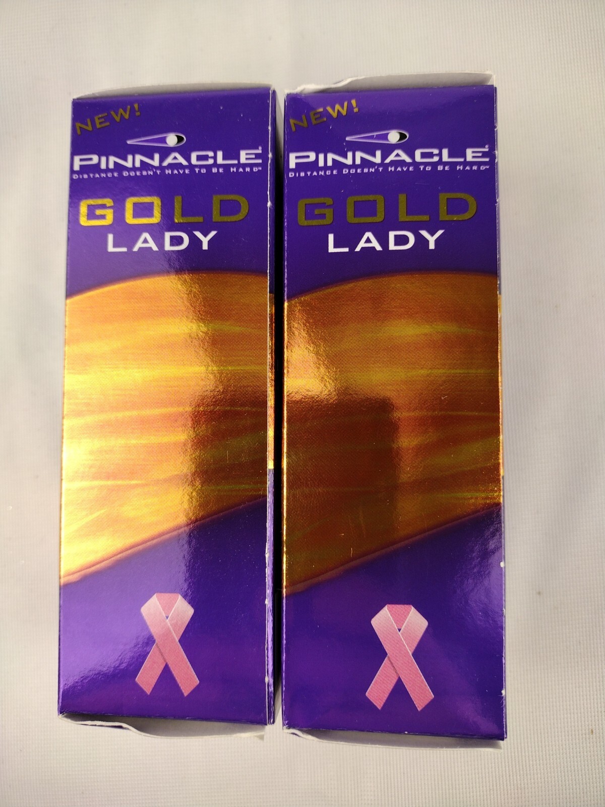 Pinnacle Gold Lady Golf Balls Komen Breast Cancer Pink Ribbon 2 Sleeves ...
