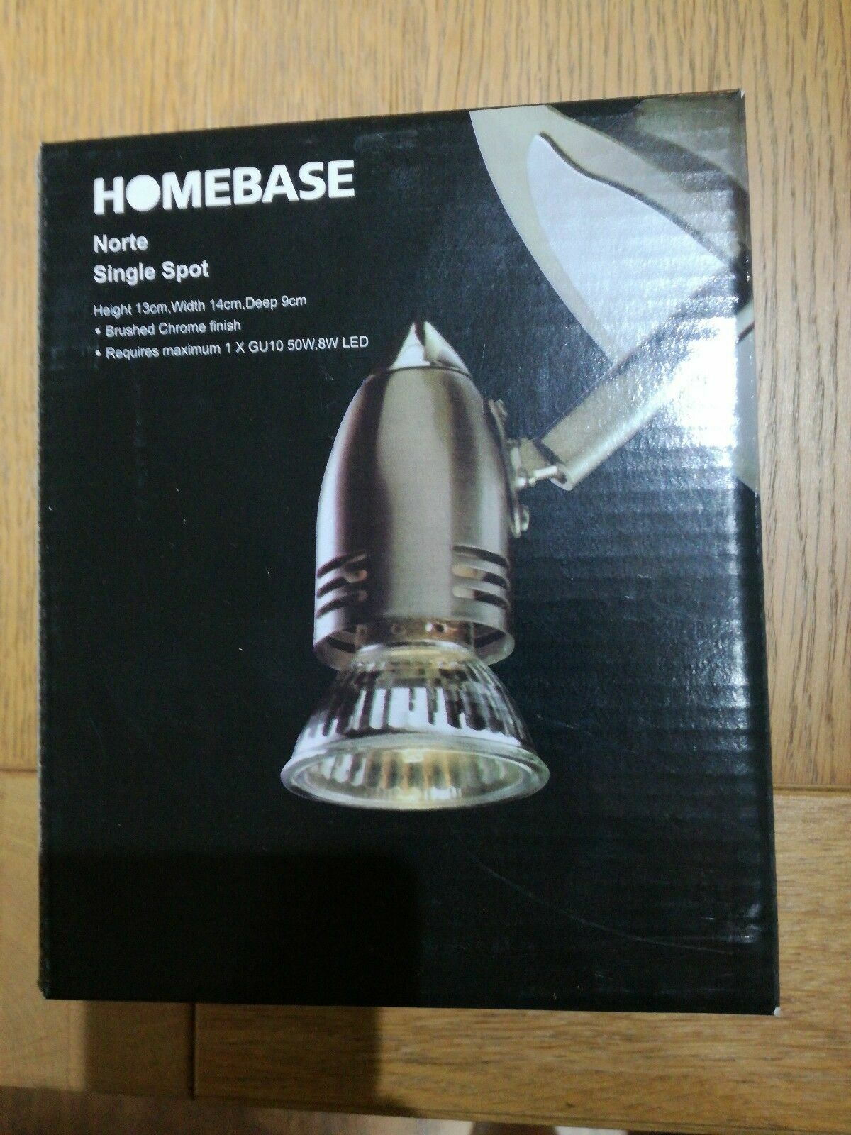 Homebase Norte Brushed Chrome Single Spotlight Ceiling Fitting | eBay UK