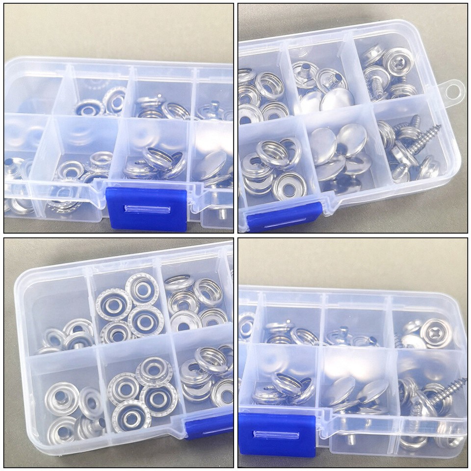 Stainless Steel Screw Buckle Rivet Snap Fasteners Tent Metal Snaps | eBay