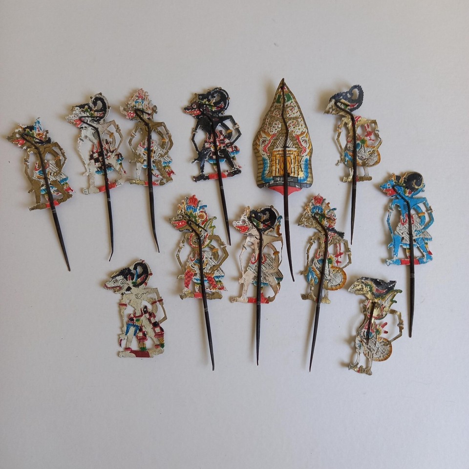 Miniature Indonesian Wayang Kulit, Javanese Shadow Puppets | eBay