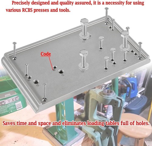 9282 Accessory Base Plate-3 Grey Reloading Bench for RCBS Rock Chucker ...