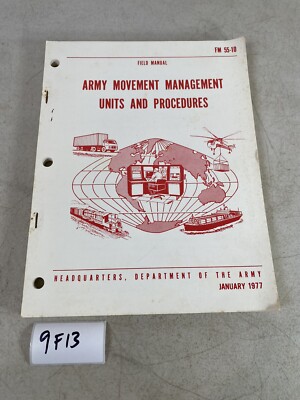 FM 55-10 Army Movement Management Units & Procedures Field Manual 1977 ...