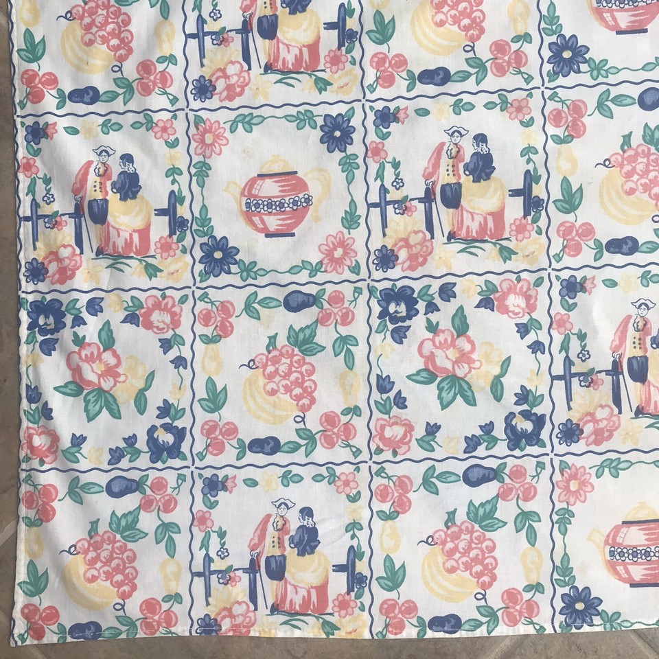 Antique Vintage Tablecloth Dutch Netherlands Style Tablecloth | eBay